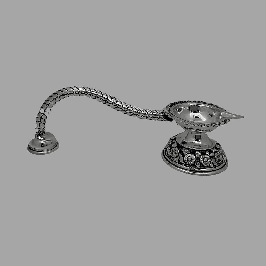 Single face antique karpura harathi stand - jewelnidhi.com